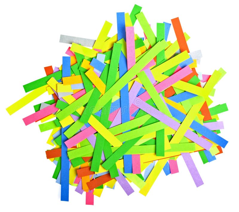 Paper Strips in Rainbow Colors Stock Illustration - Illustration of ...