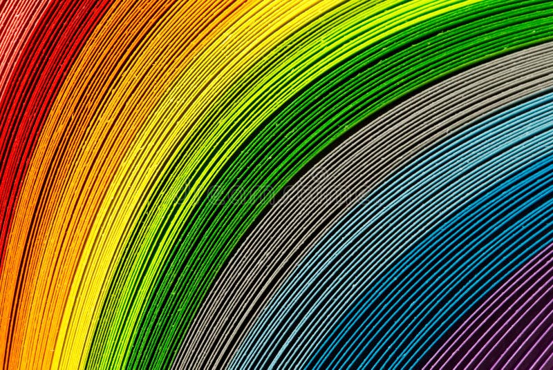 Paper Strips in Rainbow Colors As a Colorful Stock Illustration ...