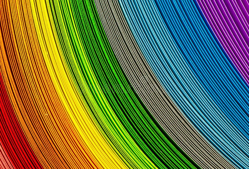 Paper Strips in Rainbow Colors Stock Illustration - Illustration of ...