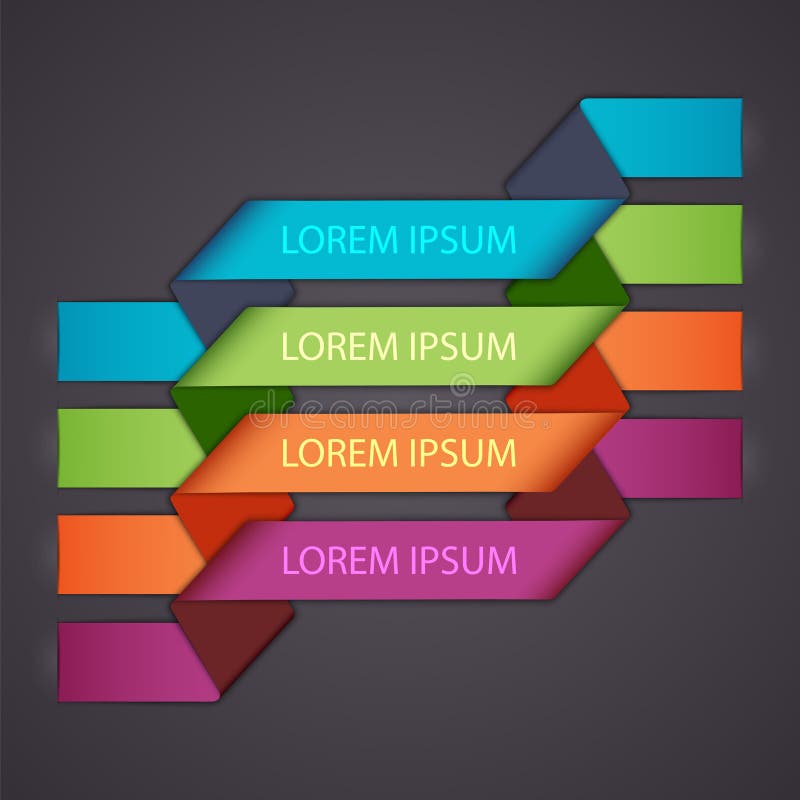 Paper strips stock vector. Illustration of infographic - 53957067