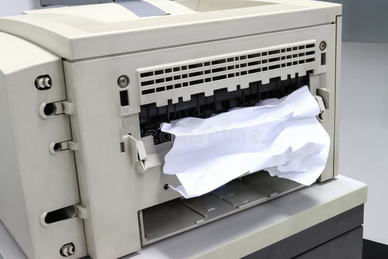 Paper Stuck, Paper Jam in Printer Stock Image - Image of business ...