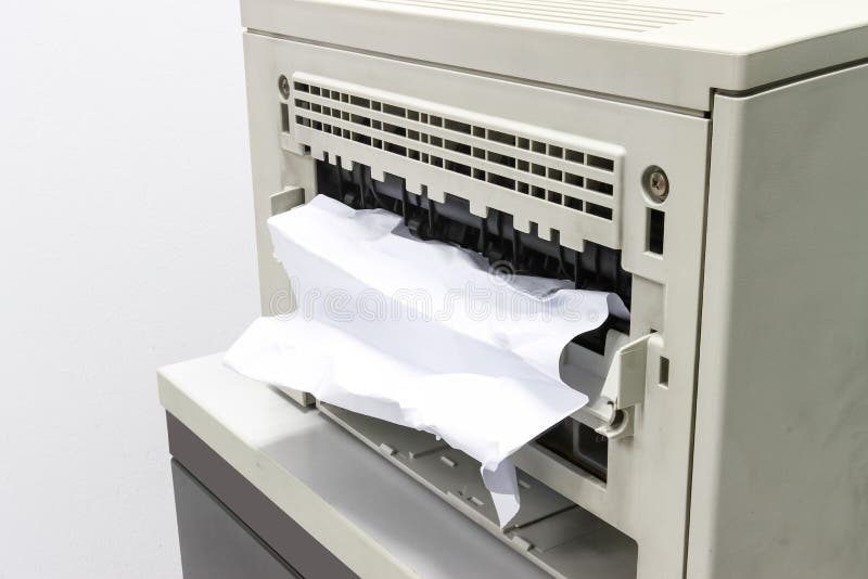 Paper Stuck, Paper Jam in Printer Stock Photo - Image of copier ...