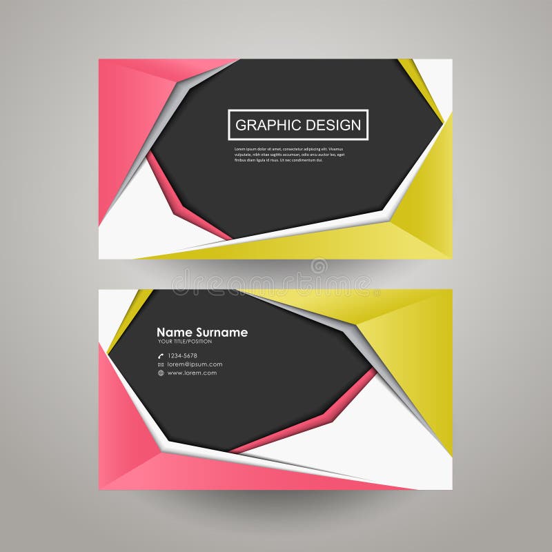 Paper Style Design for Business Card Template Stock Vector ...