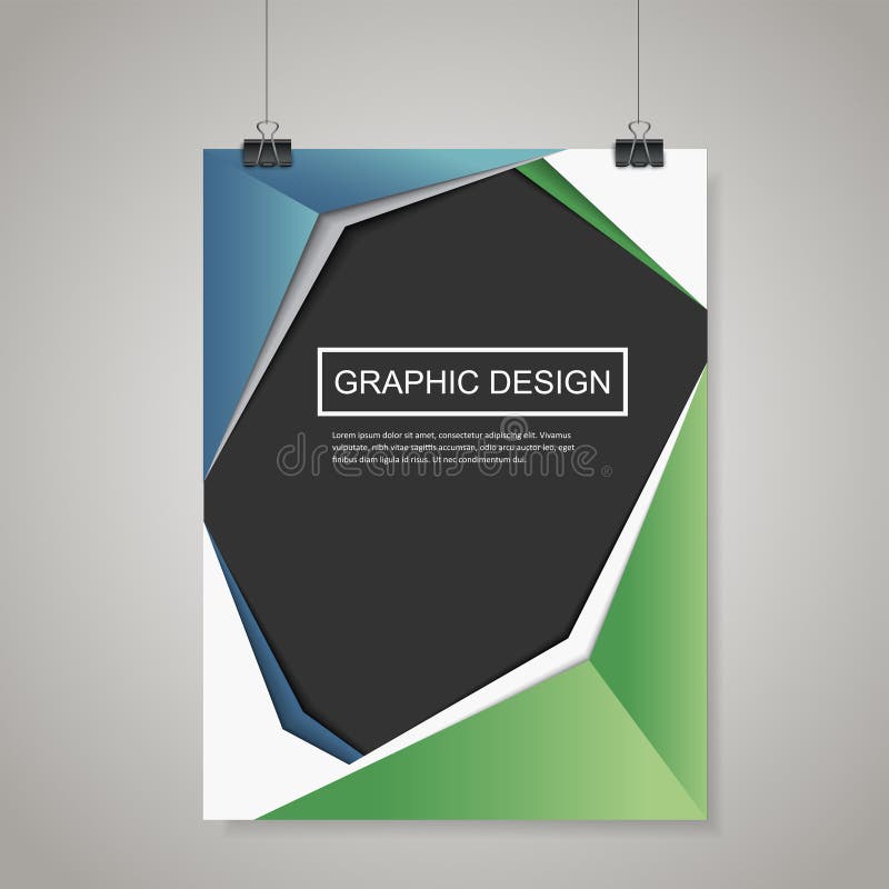 Paper Style Design for Poster Template Stock Vector - Illustration of ...