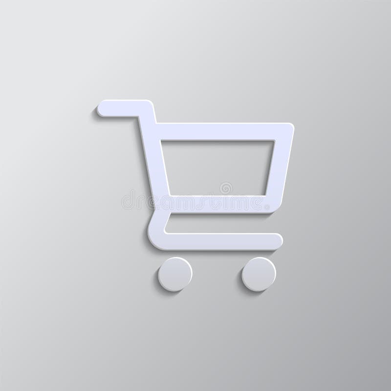 Paper Style Vector Icon, Cart, Shopping Paper Style, Icon Stock ...