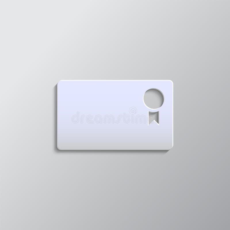 Paper Style Vector Icon, License, Seal Paper Style, Icon Stock ...