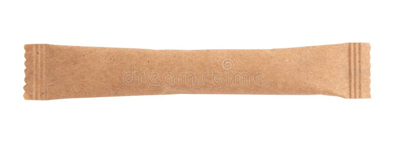 Paper Sugar Sticks Isolated on White Background Stock Photo - Image of ...