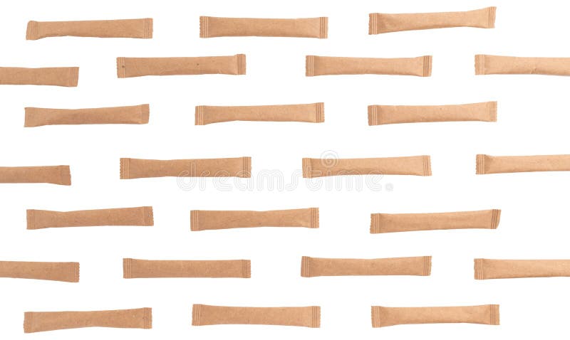 Paper Sugar Sticks Isolated on White Background Stock Photo - Image of ...