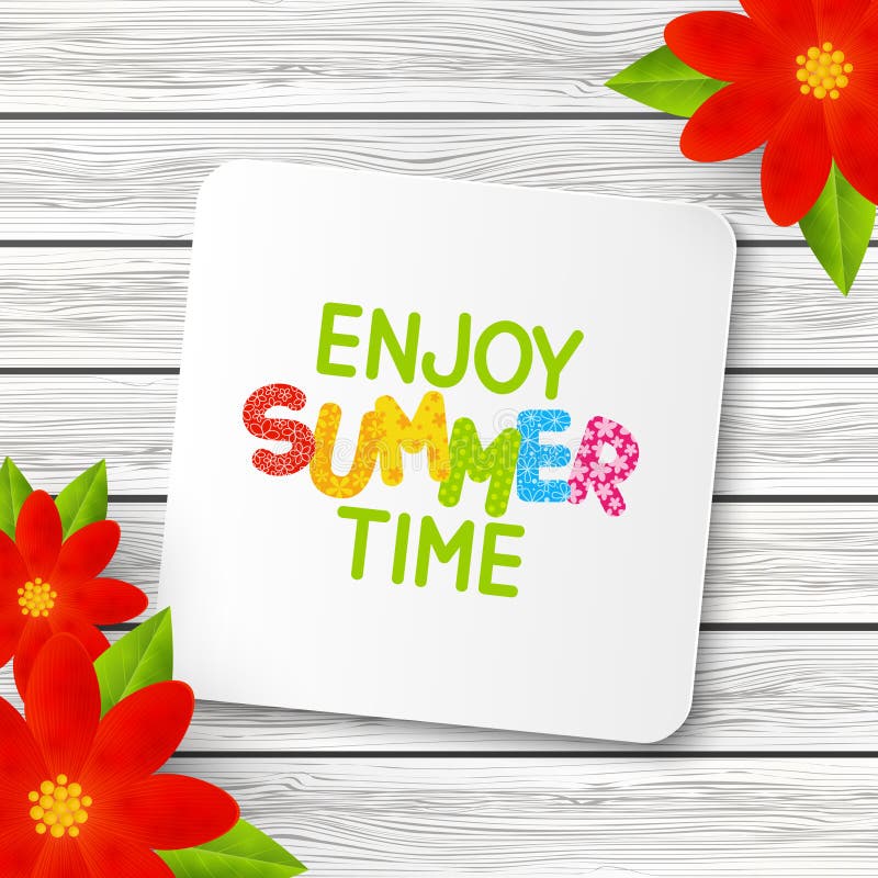 Paper summer message stock vector. Illustration of creative - 54396394