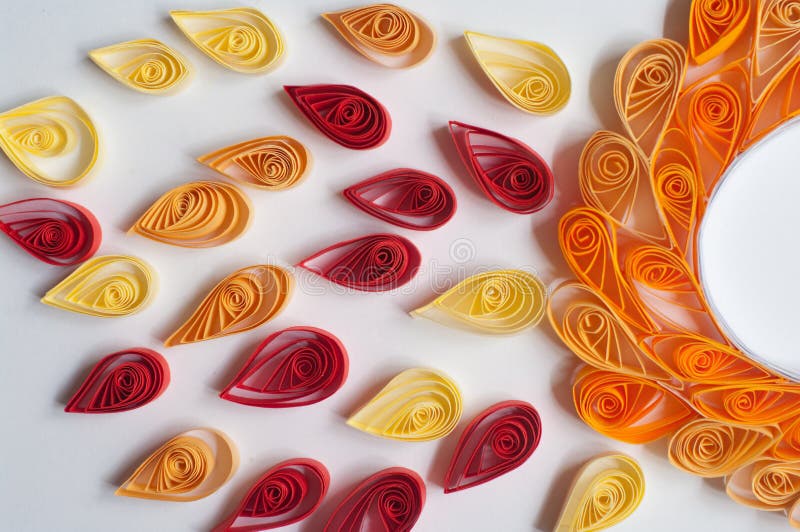 Paper sun stock photo. Image of close, orange, drops - 14984406