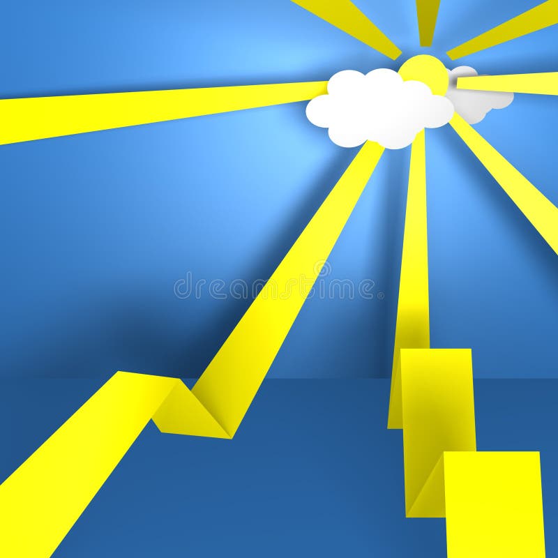 Paper sun background stock illustration. Illustration of blue - 19661419