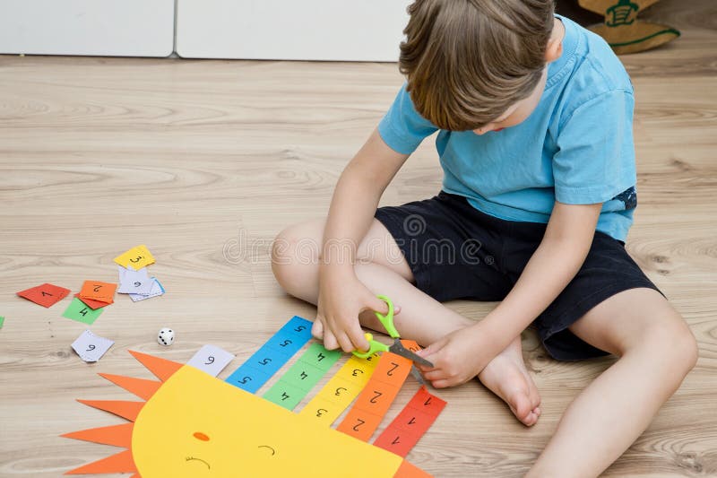 Paper Sun with Numbers from One To Six. Stock Photo - Image of ...