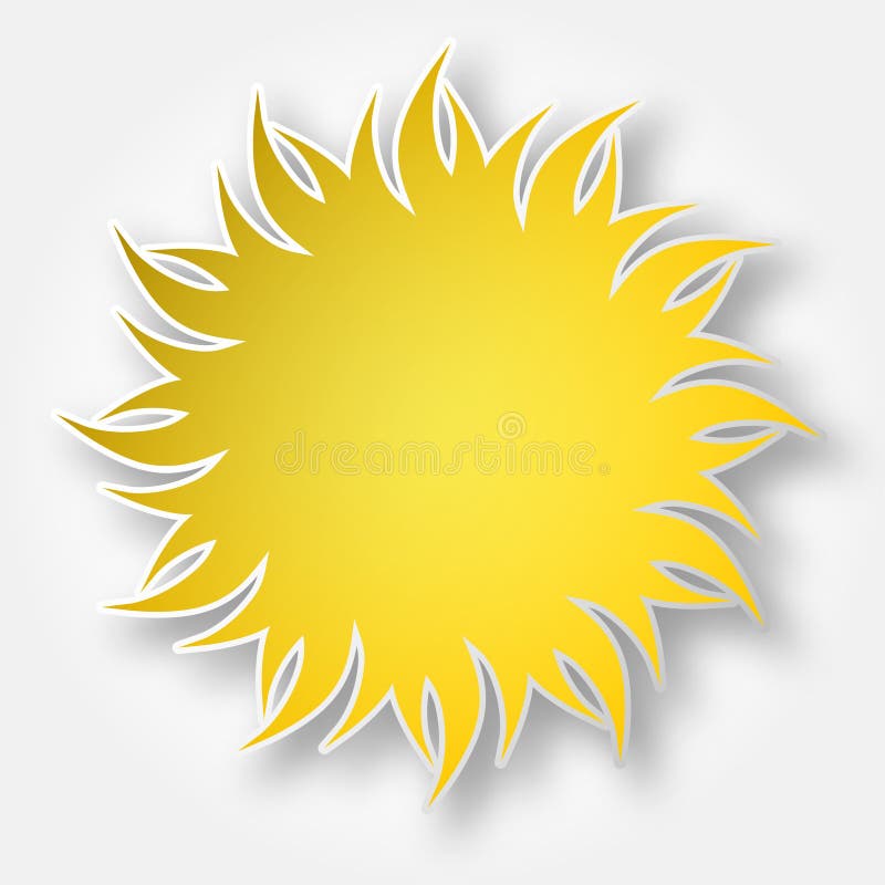 Paper sun on the sky stock vector. Illustration of concept - 54071057