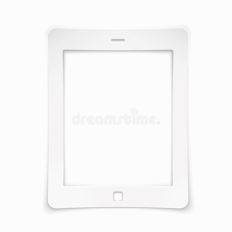 Paper Tablet Computer Sticker. Stock Illustration - Illustration of ...