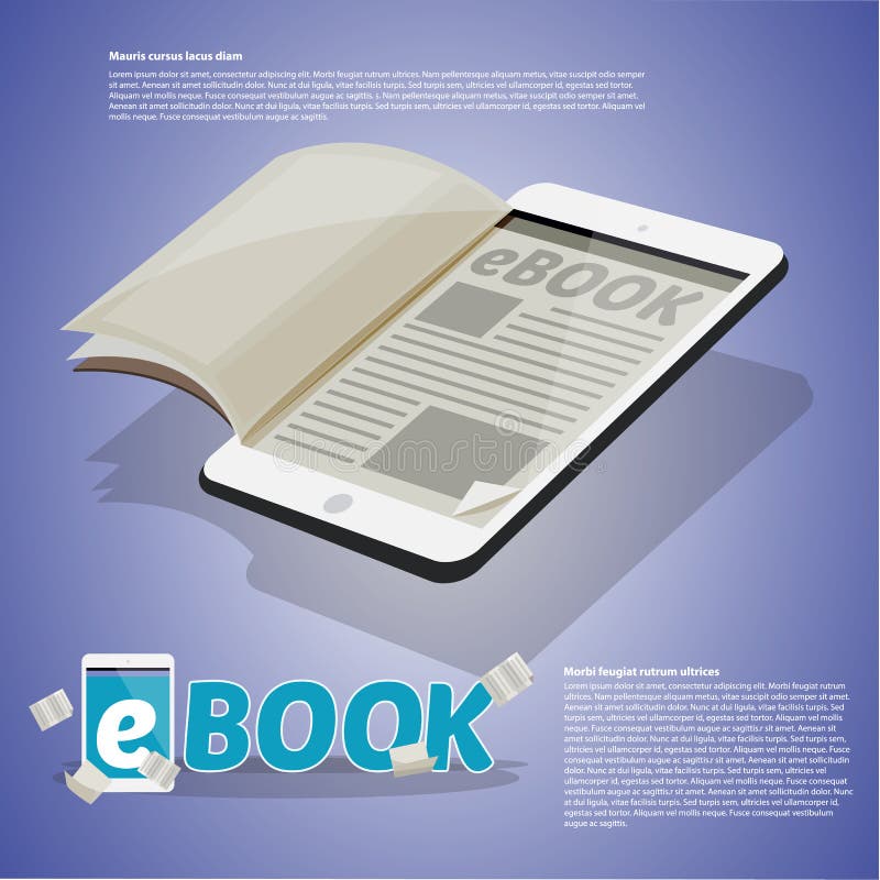 Paper on Tablet, Ebook Concept. Typographic Design - Stock Vector ...