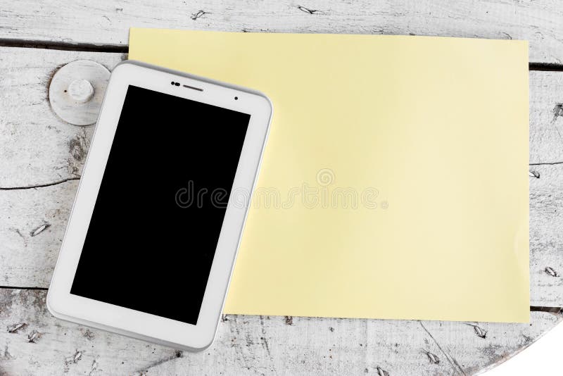 Paper with Tablet Text Frame Stock Image - Image of postcard, label ...
