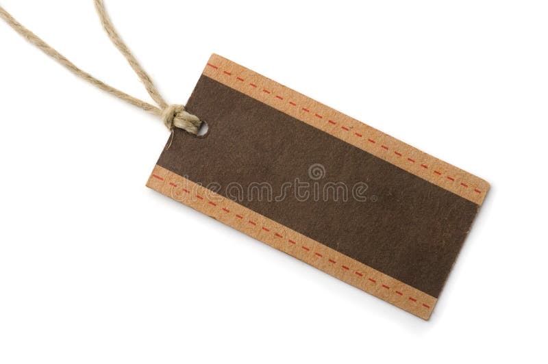 Blank Old Paper Price Tag or Label Isolated on Stock Photo - Image of ...