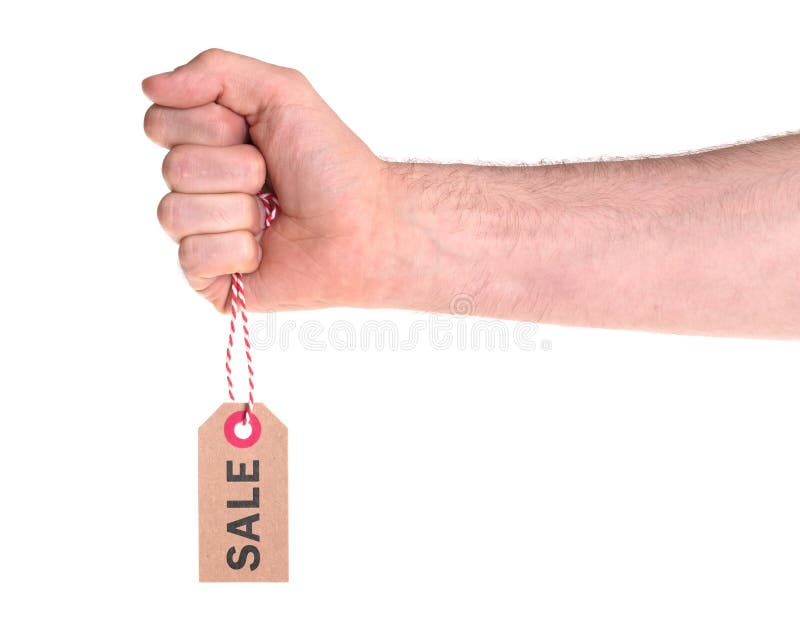 Paper tag and hand stock photo. Image of hand, finger - 163937774