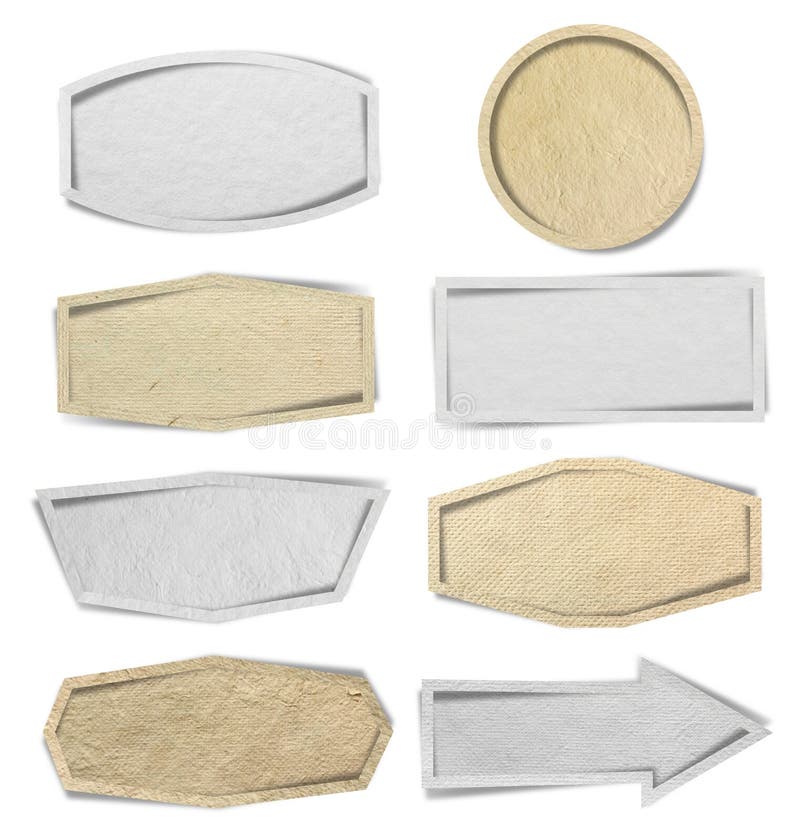 Paper Tag Label Sticker Design Stock Photo - Image of parchment ...