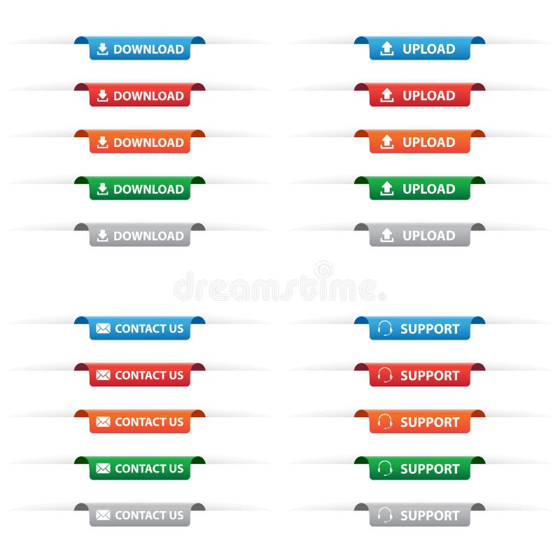 Colorful Corner Labels Set stock vector. Illustration of advertising ...