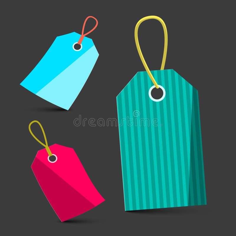 Paper Tags. Empty Vector Labels Stock Illustration - Illustration of ...