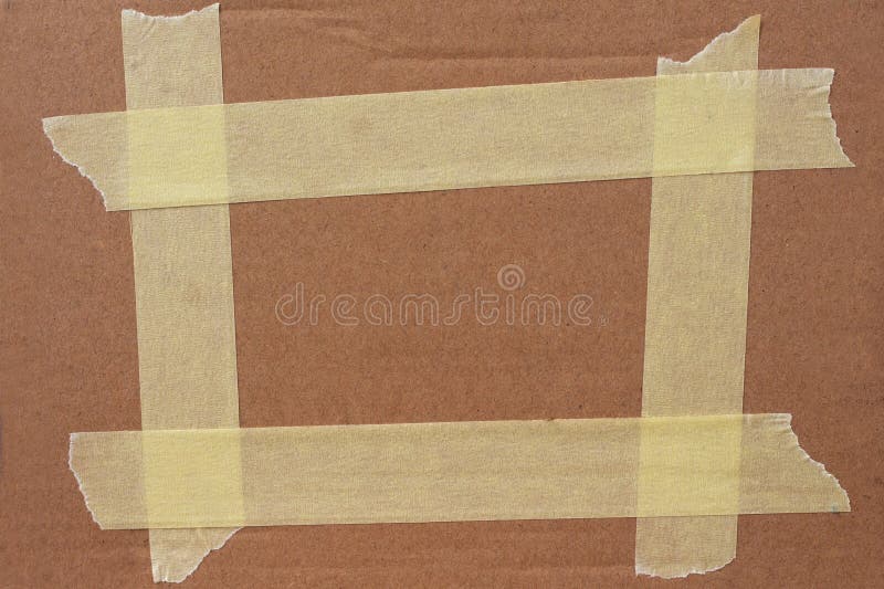 Paper Tape Frame on Cardboard Stock Image - Image of banner, collection ...