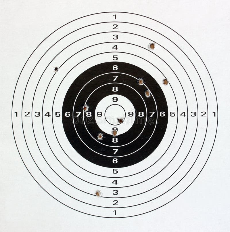 Target with bullet holes stock photo. Image of bullseye - 2980284