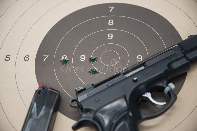 Paper target gun stock photo. Image of ammo, magazine - 40655318