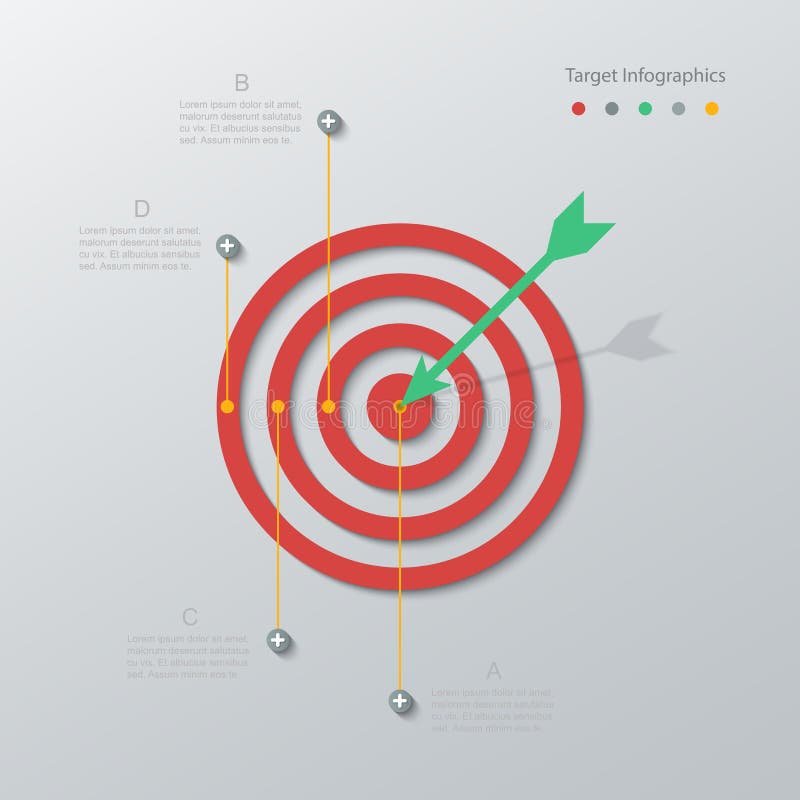 Paper target infographics stock vector. Illustration of paper - 47490303
