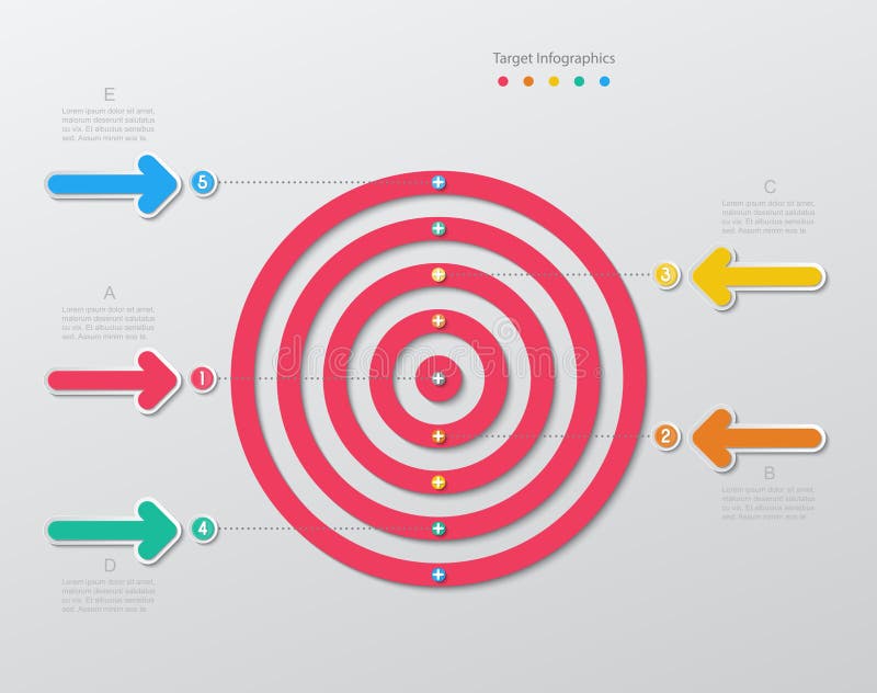 Paper target infographics stock vector. Illustration of paper - 47490303