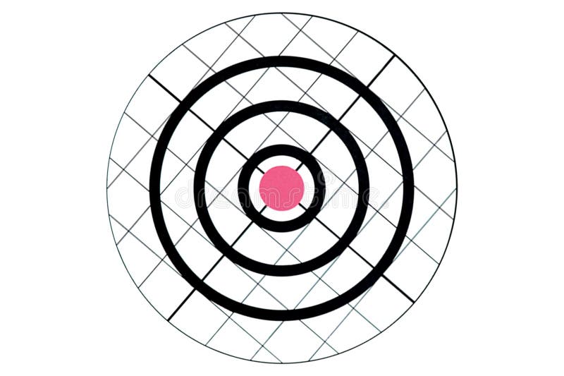 Paper Target Isolated on White Stock Illustration - Illustration of ...