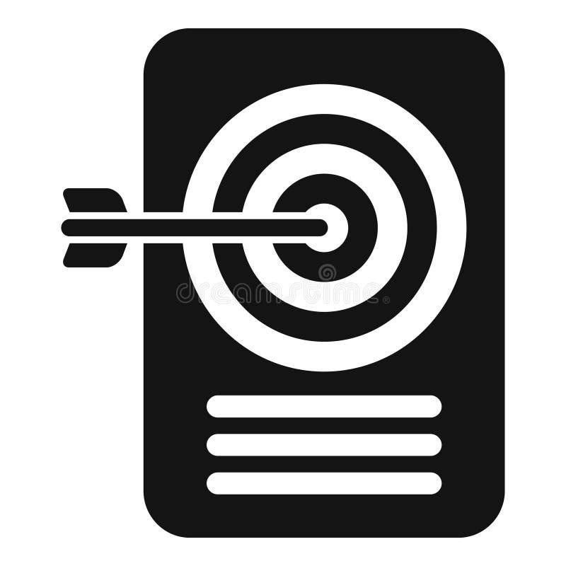 Paper Target Management Icon Simple Vector. Risk Strategy Stock Vector ...