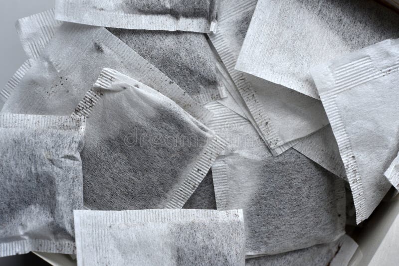 Paper Tea Bags. Dry Tea for Brewing Stock Photo - Image of string ...