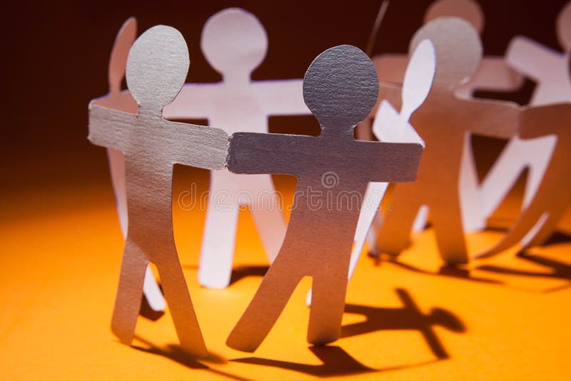 Paper team. stock photo. Image of business, element, cooperation - 29240058