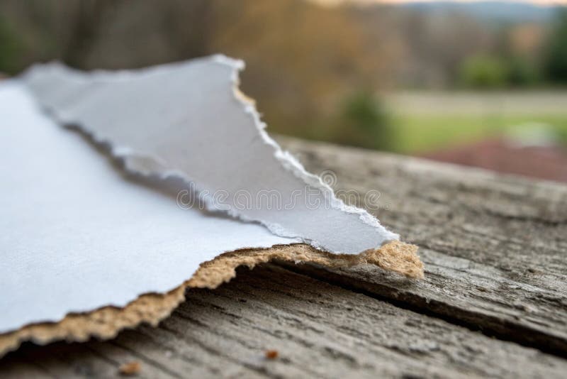 Paper Tear with Ripped Edge and Copy Space Stock Illustration ...