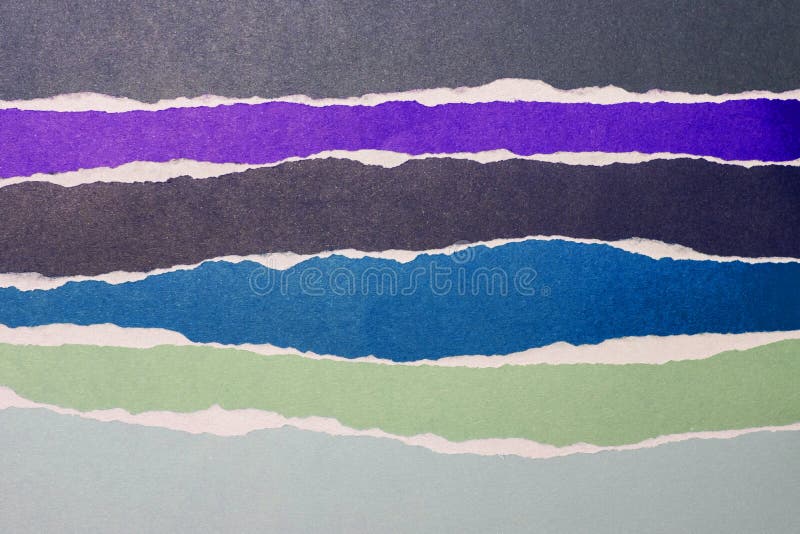 Ripped, Torn Paper Edge Isolated Color Layers, Paper Tear with Space ...