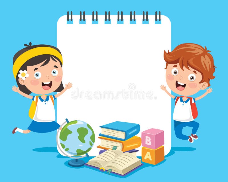 Paper Template Design for Children Education Stock Vector ...