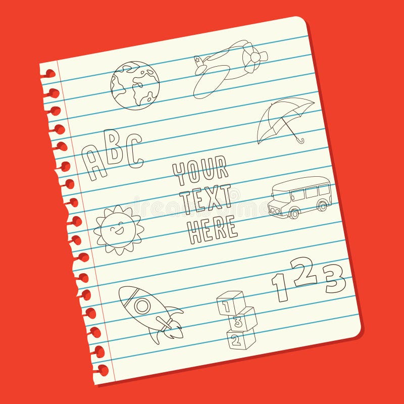 Paper Template Design for Children Education Stock Vector ...