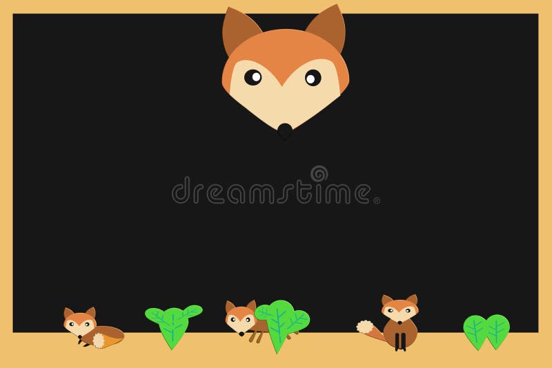 Paper Template Fox Note Illustration Background Stock Illustration ...