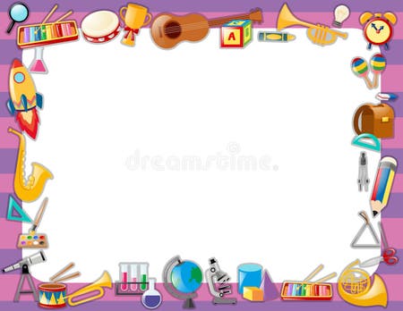 Paper Template with Instruments on Border Stock Vector - Illustration ...