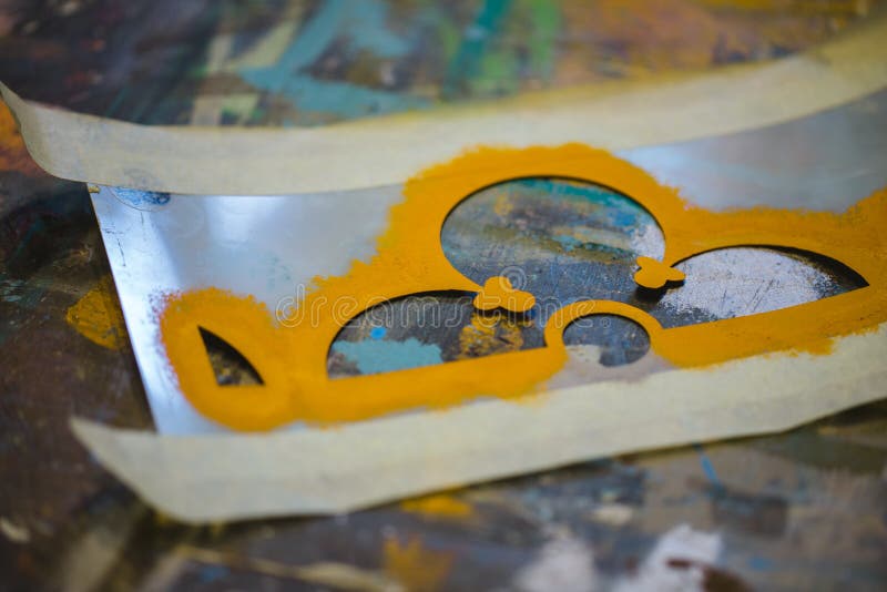 Paper Template for Painting Patterns Stock Photo - Image of creative ...