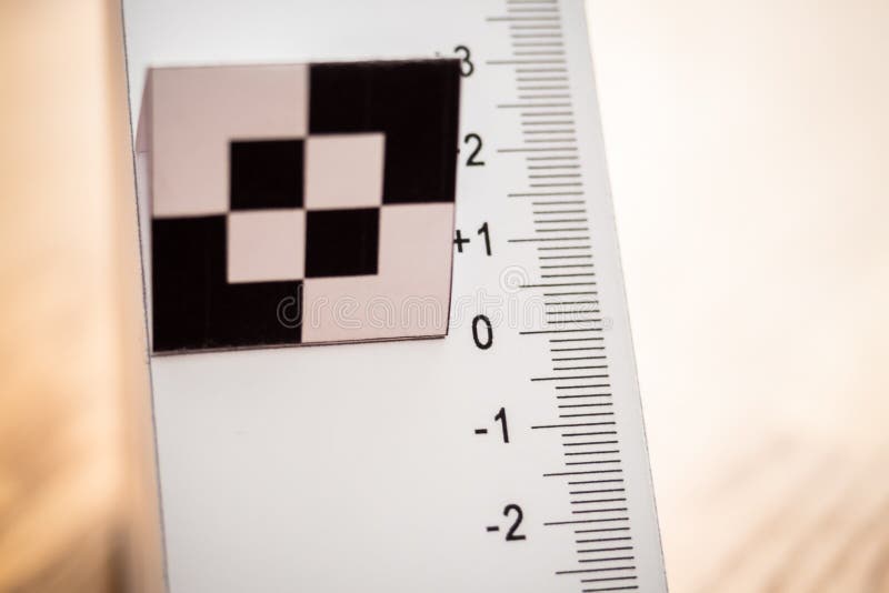 Paper Test Chart for Auto Focus Calibration of a Camera Stock Photo ...