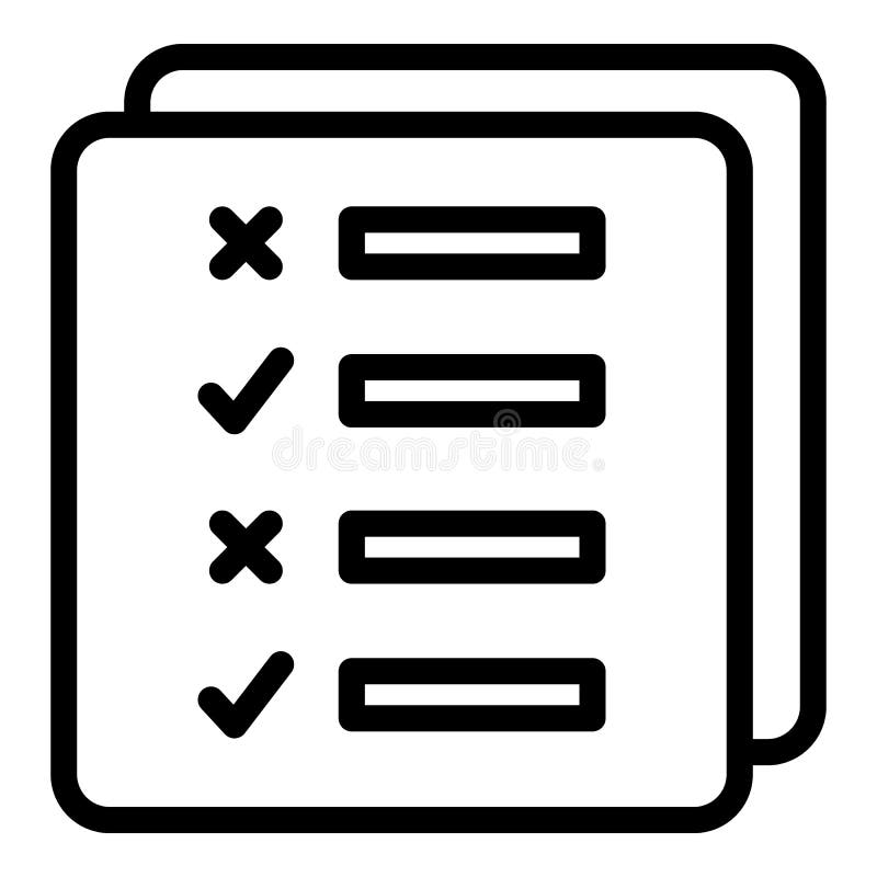 Paper Test Icon Outline Vector. Quality Business Stock Illustration ...