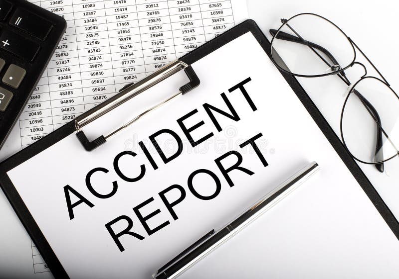 Paper with Text ACCIDENT REPORT on the Table on the Chart Stock Photo ...