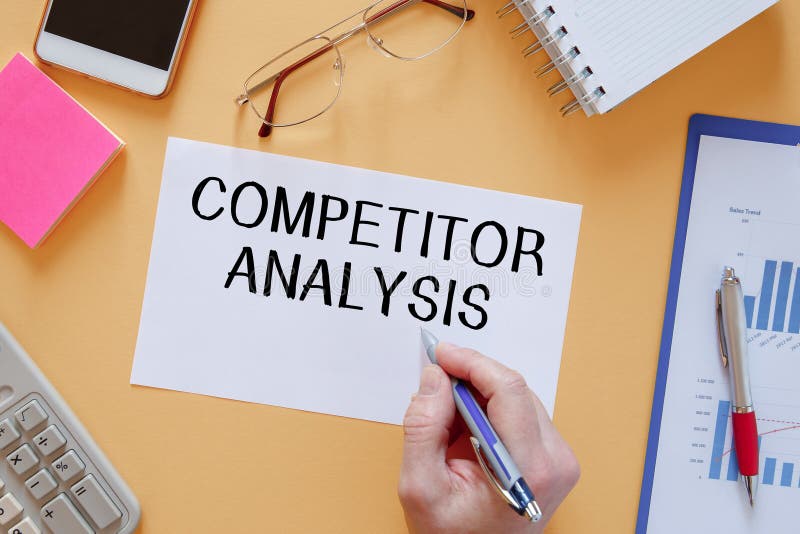 Paper with Text COMPETITOR ANALYSIS Near Office Supplies Stock Photo ...