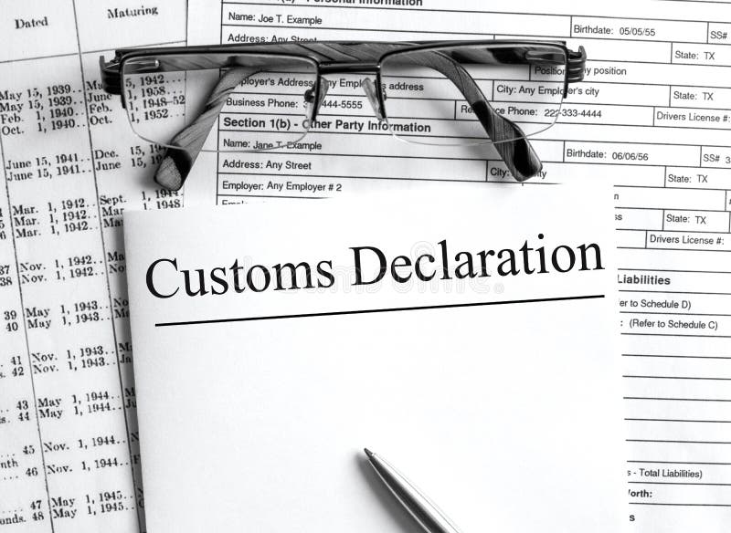 271 Customs Declaration Form Stock Photos - Free & Royalty-Free Stock ...