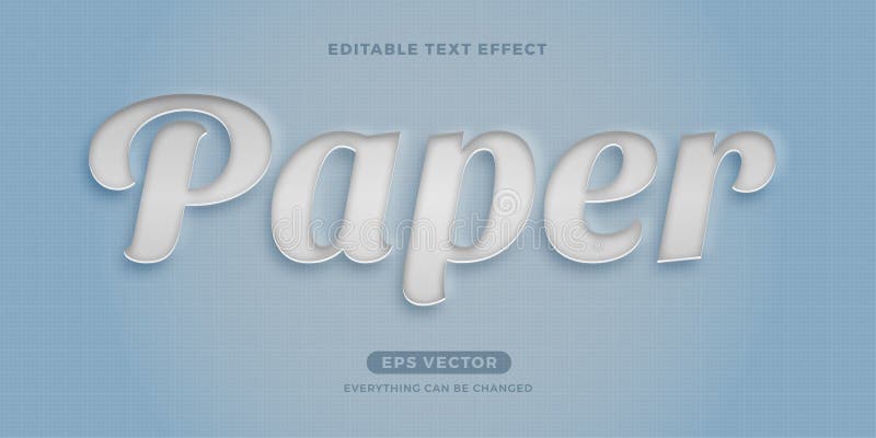 Paper text effect stock vector. Illustration of note - 206446519