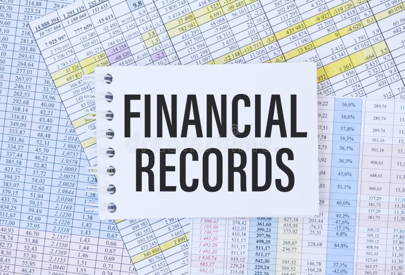 Paper with Text Financial Records on a Financial Stock Image - Image of ...