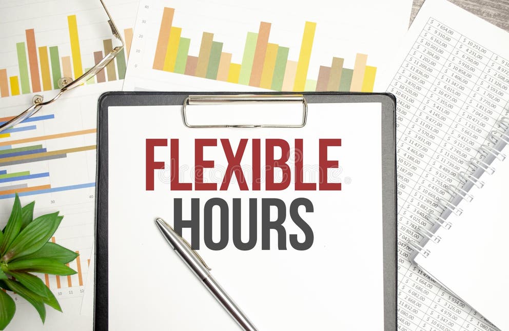 Paper with Text FLEXIBLE HOURS on the Table on the Chart Stock Image ...
