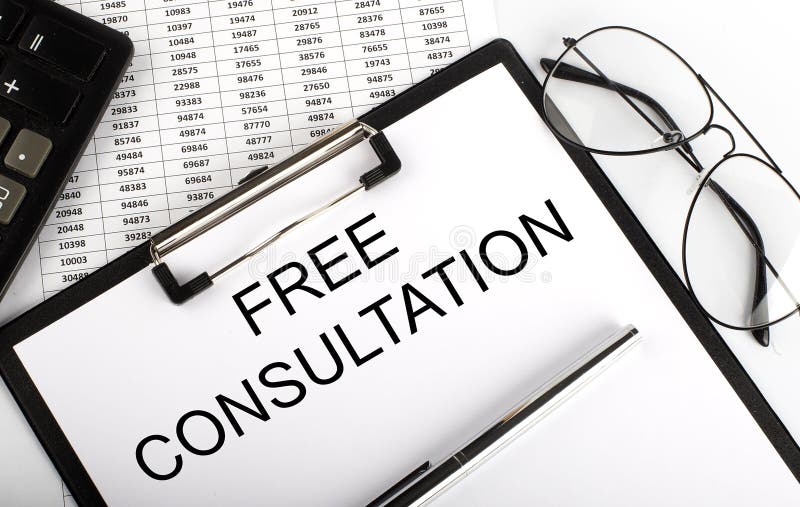 Paper with Text FREE CONSULTATION on the Table on Chart Stock Image ...